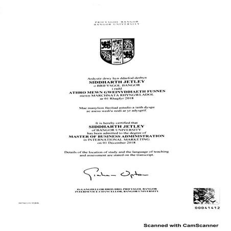 Master degree | Bangor University | PDF