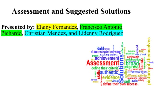 ASSESSMENT: DISCRETE POINT TEST, INTEGRATIVE TESTING, PERFORMANCE-BASED ...