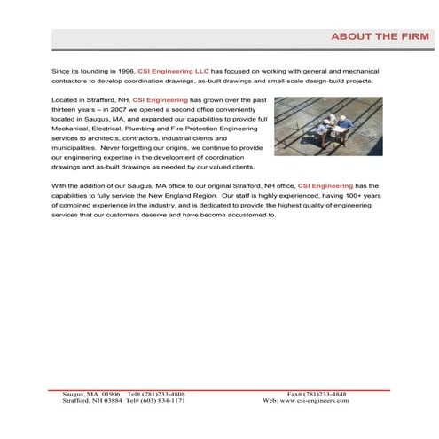 CSI Engineering Brochure | PDF