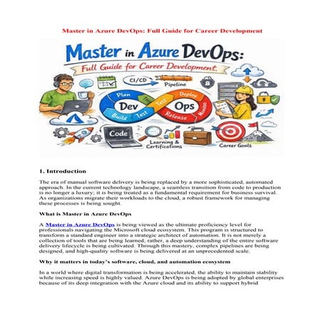 Master in Azure DevOps: Full Guide for Career Development | DOCX