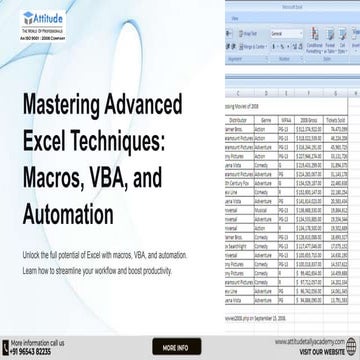 Mastering Advanced Excel Techniques Macros Vba And Automation Pptx