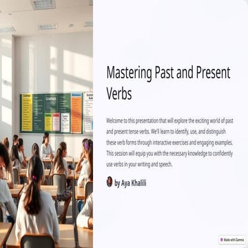 Past and Present Tenses for Elemntary students | PPT