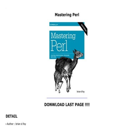 Mastering Perl | PDF