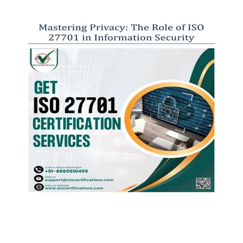 Mastering Privacy: The Role of ISO 27701 in Information Security | PDF