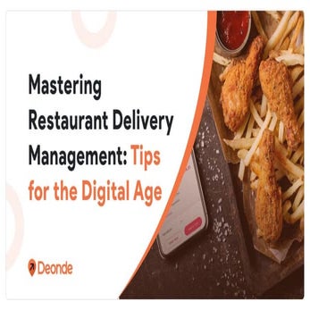 Mastering Restaurant Delivery Management: Tips for the Digital Age | PPT