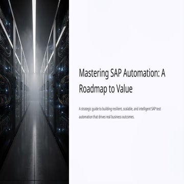 Real-Time SAP Automation Project &Faster testing cycles | PPTX