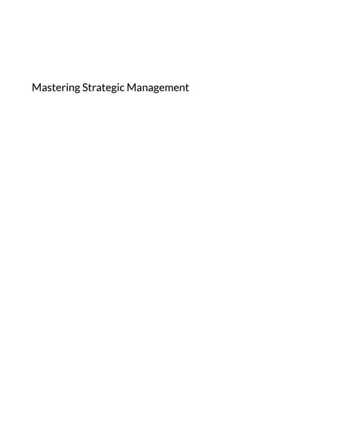 Mastering Strategy: Workshops for Business Success [P.D.F] | PDF