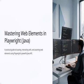 Handling Web Elements in Playwright (Java) | PPTX