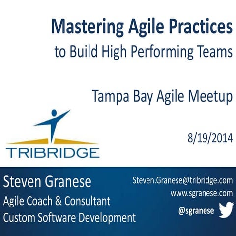 Mastering Agile Practices To Build High Performing Teams Ppt