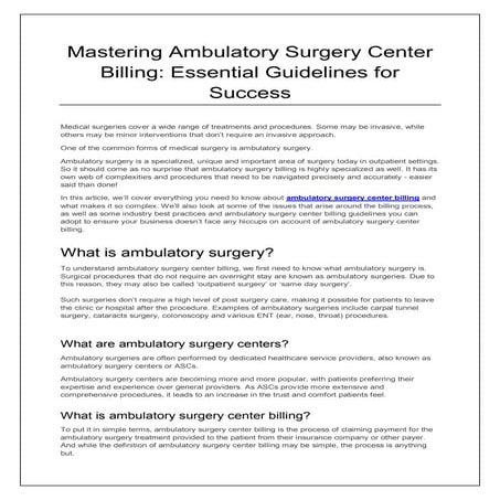 Mastering Ambulatory Surgery Center Billing_ Essential Guidelines for ...