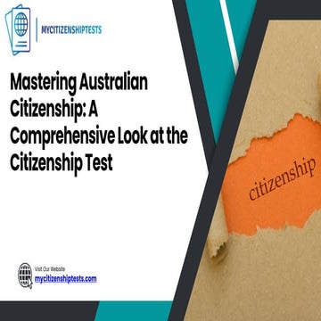 Mastering Australian Citizenship A Comprehensive Look at the ...