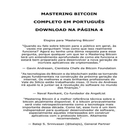 Mastering bitcoin em português completo | PDF