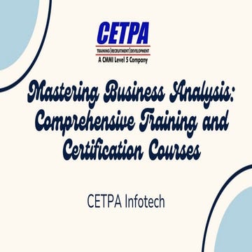 Mastering Business Analysis: Comprehensive Training and Certification ...