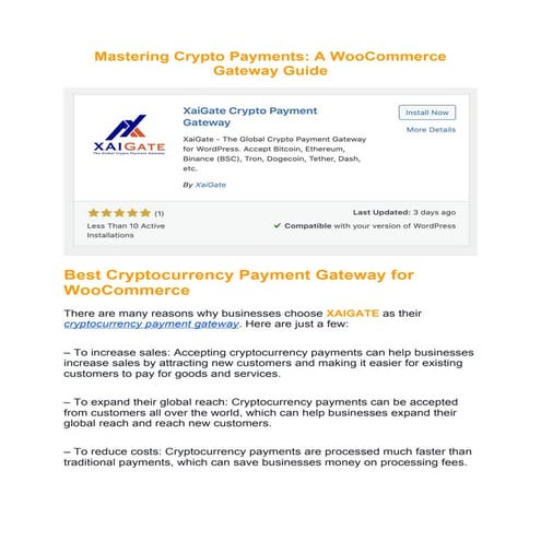 Mastering Crypto Payments A Woocommerce Gateway Guide Pdf