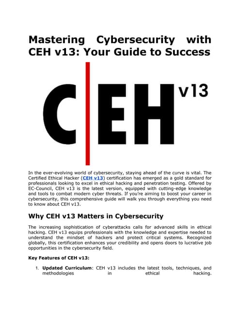 CEH v13 Certified Ethical Hacker Study Guide_ Your Ultimate Resource to ...