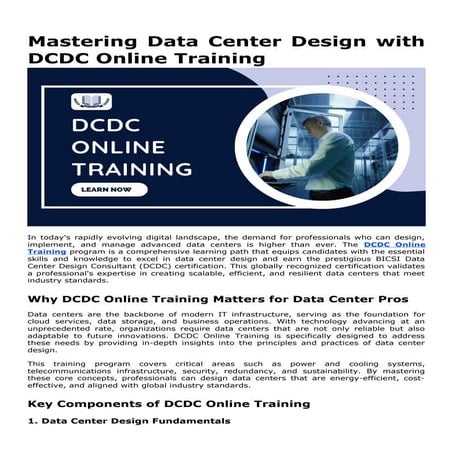 Mastering Data Center Design with DCDC Online Training.docx