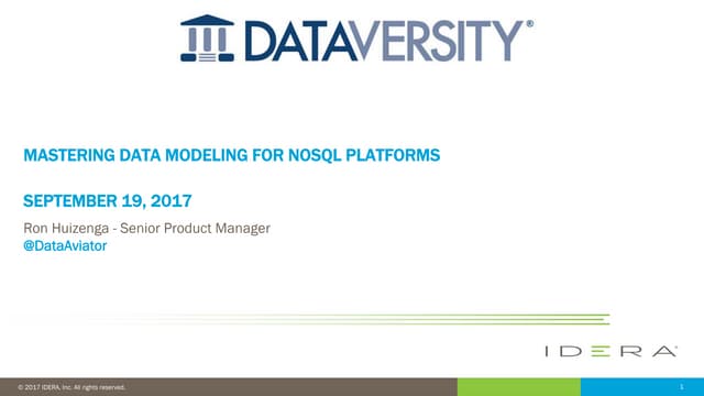 Mastering Data Modeling For Nosql Platforms Ppt 8860