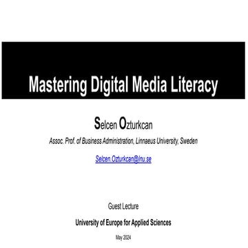 Mastering Digital Media Literacy: Navigating Information in the Digital ...