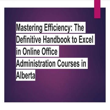Mastering Efficiency Administration Courses | PPT