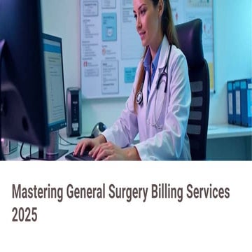 Mastering General Surgery Billing Services 2025 | PDF
