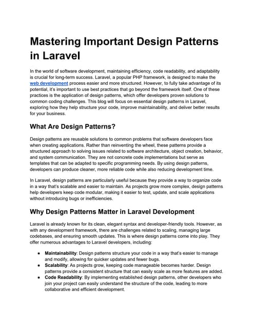 Mastering Important Design Patterns in Laravel.pdf Mastering Important Design Patterns in Laravel.pdf