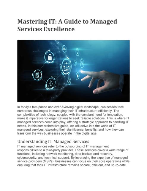 Enhance Your Business with Managed IT Services | PDF