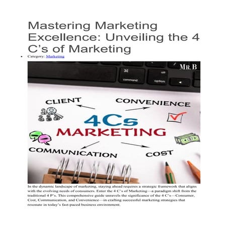 Mastering Marketing Excellence Unveiling the 4 C’s of Marketing - Copy.pdf