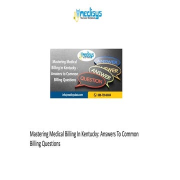 Mastering Medical Billing In Kentucky Answers To Common Billing ...