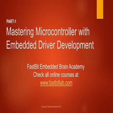 Part 1 Mastering Microcontroller With Embedded Driver Development