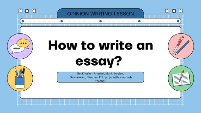 Essay writing for beginners | PPTX