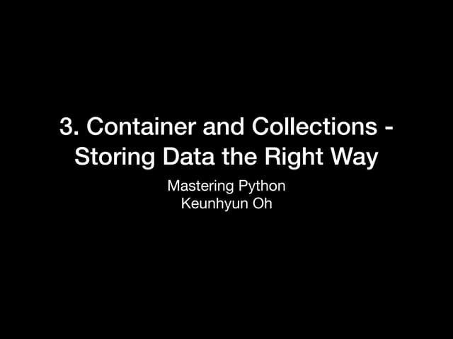 Mastering Python Chapter3 Ppt