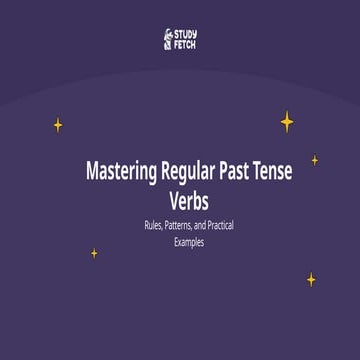 Past simple regular verbs | PPTX