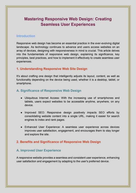 Responsive Web Designs | PDF