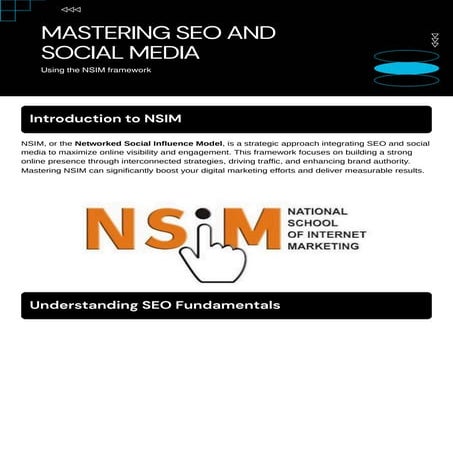 Mastering SEO and Social Media with nsim | PDF