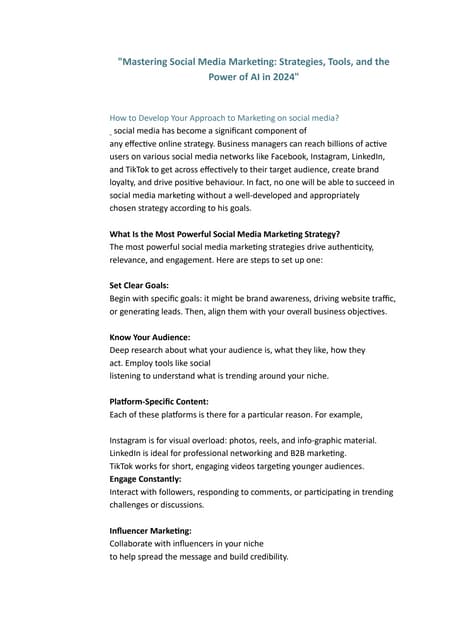 Content Creation for Social Media marketing | PPT