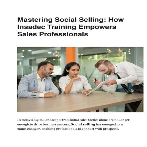 Mastering Social Selling- insadec training | DOCX