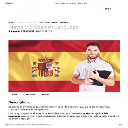Mastering spanish language - course gate | PDF