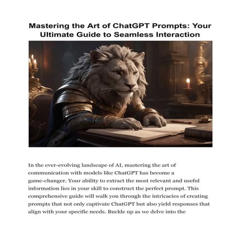 How To Generate FREE perfect ChatGPT prompt | PDF