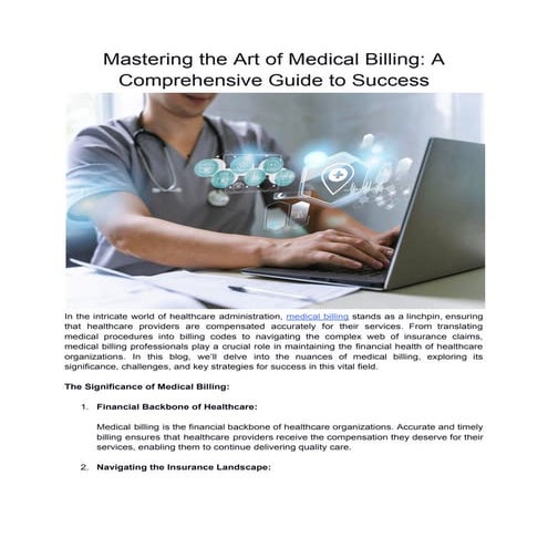 Mastering the Art of Medical Billing: A Comprehensive Guide to Success ...