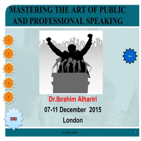 Mastering the art of public and professional speaking | PPTX