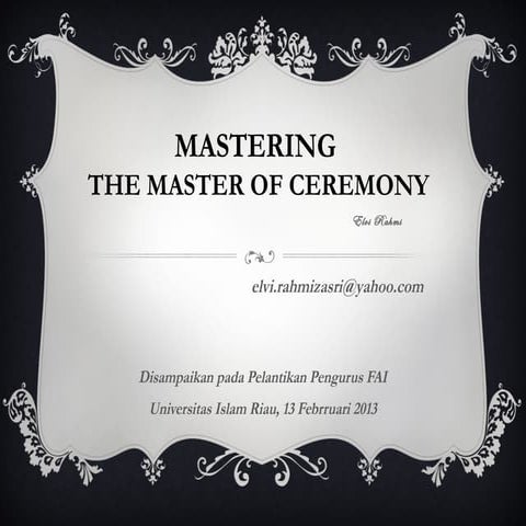 Mastering the master of ceremony | PPT