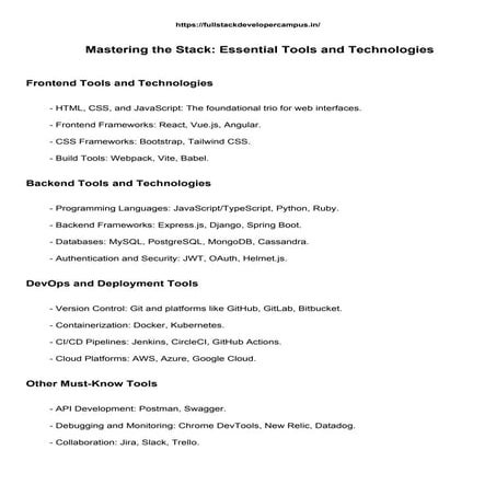 Mastering the Stack Full Stack Tools.pdf
