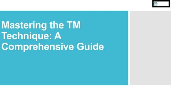 Transcendental Meditation (TM) Technique.pptx