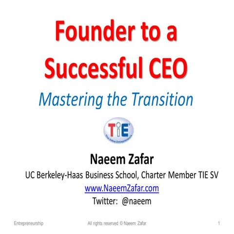 Mastering transition from founder to ceo | PDF