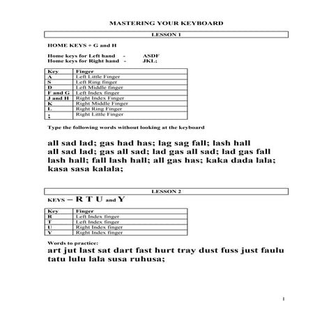 Mastering your keyboard | PDF