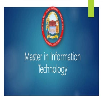 Master in information technology | PPT