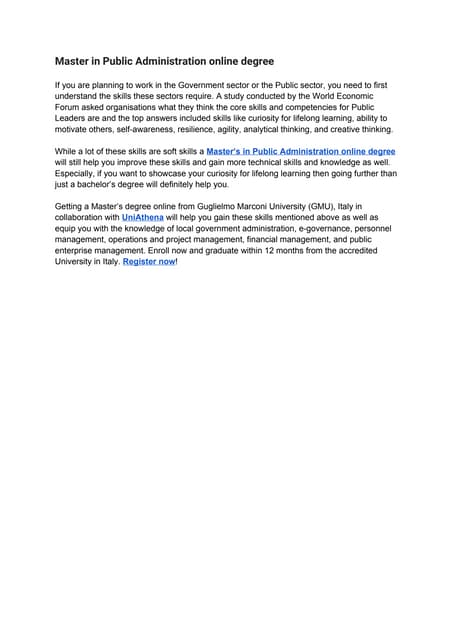 Msc Public Management | PPT