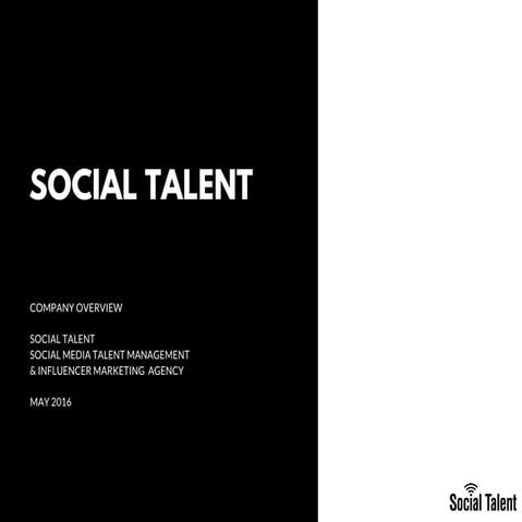 Social Talent Company Overview | PPT