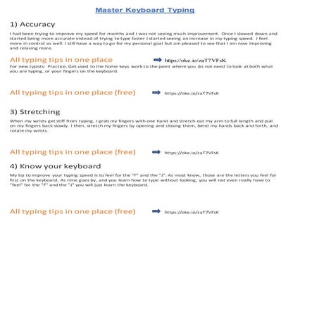 Master keyboard typing | DOCX