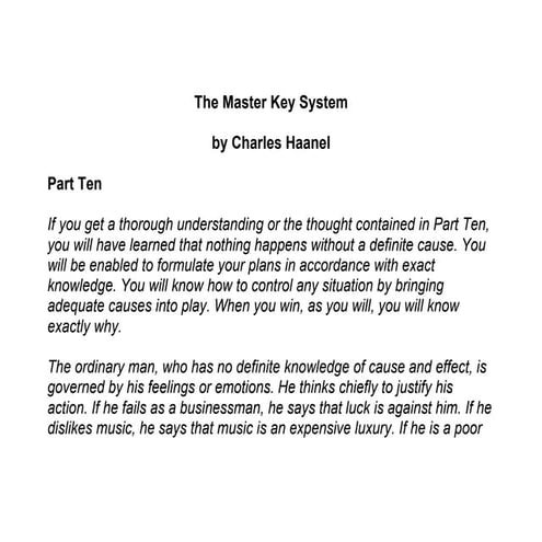 Master key system part 10 | PPT